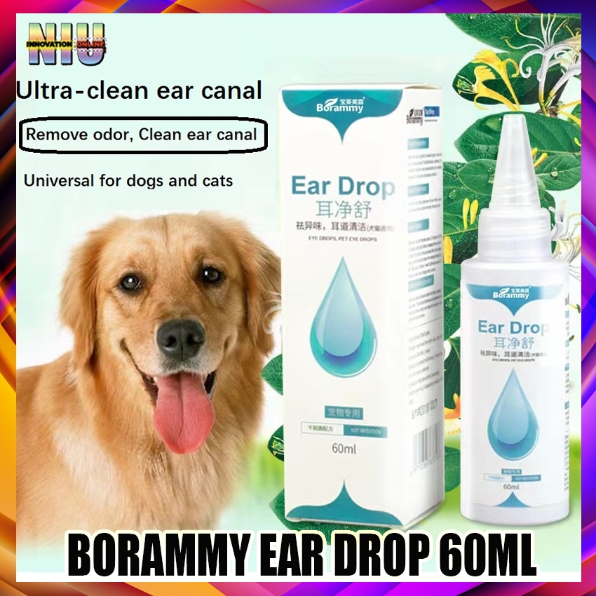 (Variation) Borammy Ear Drops 60ml Cat Dog Mites Odor Removal/ Eye Drop ...