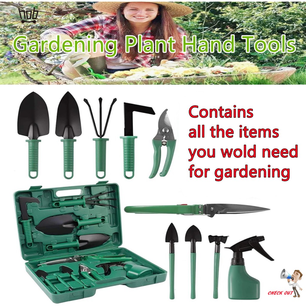 10Pcs Gardening plant hand Tools Set for Plant Garden Utensils Shovel ...