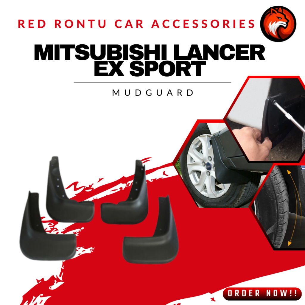 Mitsubishi Lancer EX Mud Guard / Mud Flaps / Splash Guard (4pcs ...