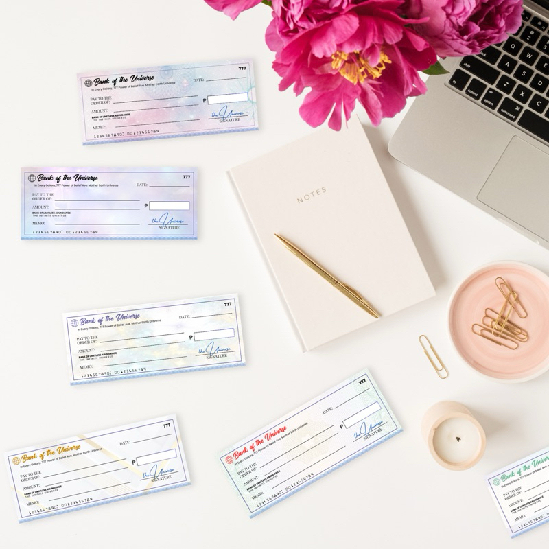 Money Manifestation Blank Cheque | Cosmic Cheque | Law of Attraction ...