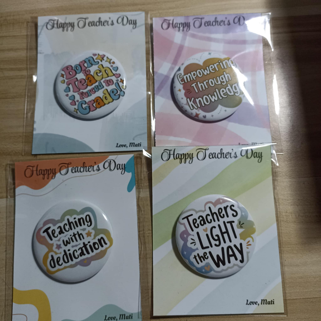 2.25inches BUTTON PIN - TEACHER'S DAY DESIGNS | Shopee Philippines
