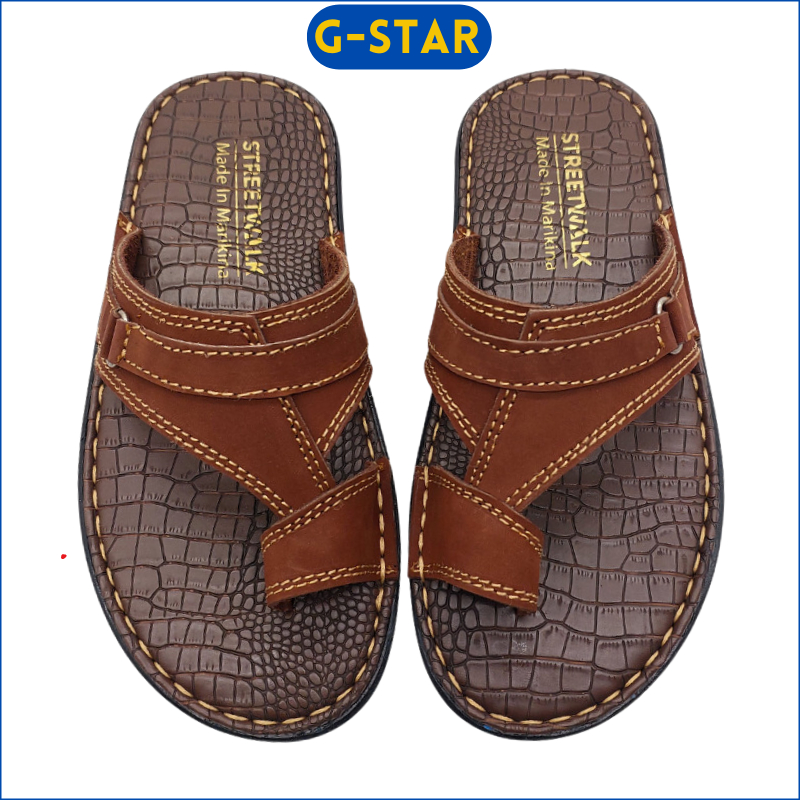 GStar Footwear BIG SIZE One Finger Style Leather Sandals for Men ...