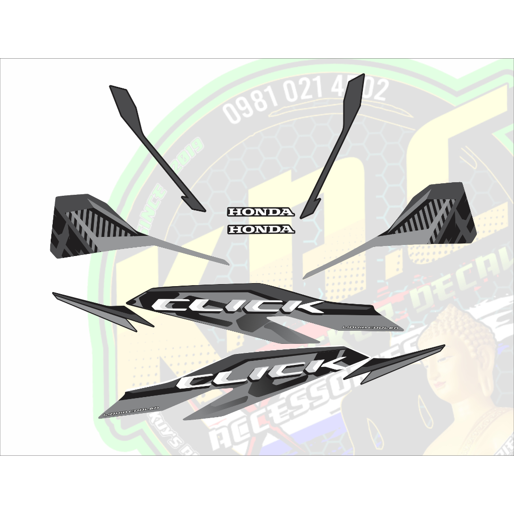 Click 125i V3 V4 Indo Stock labels Sticker 2024 | Shopee Philippines