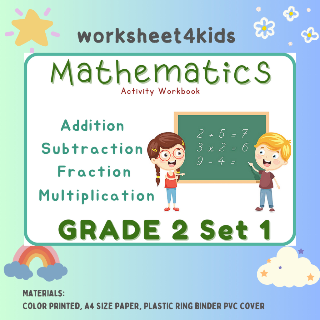 74, Pages Grade 2 Mathematics Workbook Set 1 ( 2 page per sheet ...