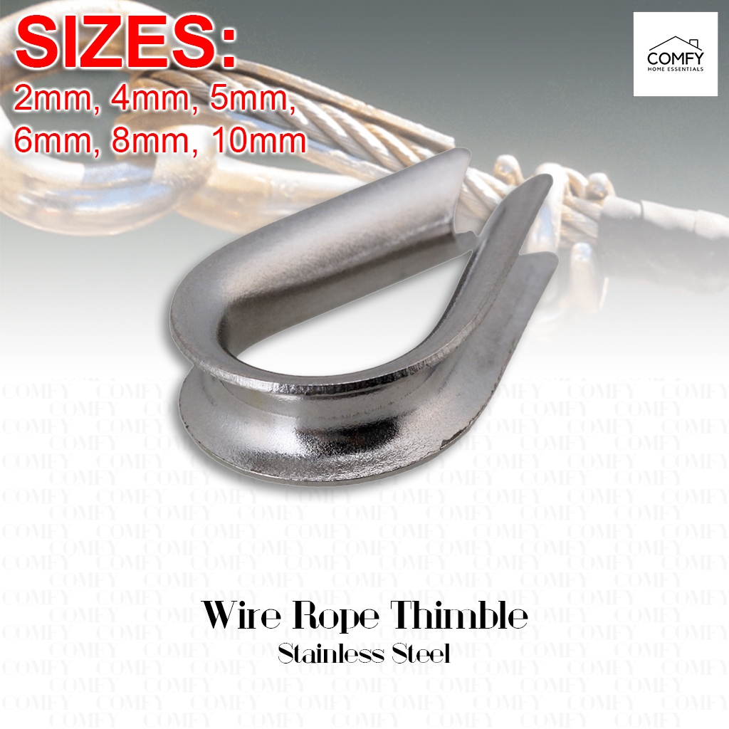 Stainless Thimble Wire Rope Cable Sewing Thimble Stainless Clip 2mm ...