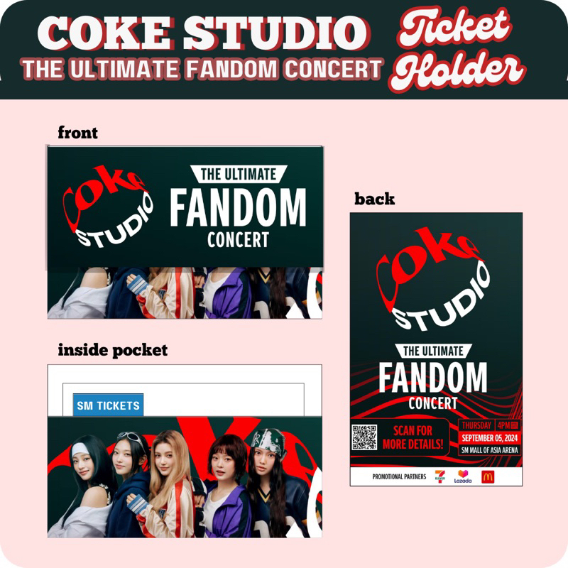 Coke Studio: The Ultimate Fandom Concert TICKET HOLDER (New Jeans, Zack ...
