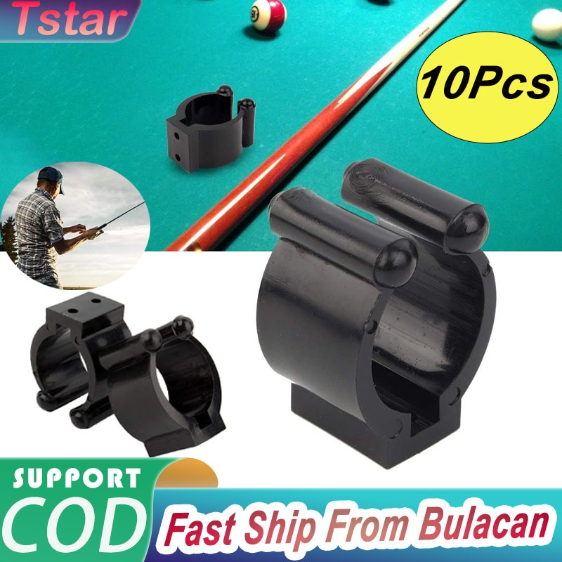 10Pcs Billiard Cue Clip Holder Fishing Pole Rod Holder Clip Pool Cue ...