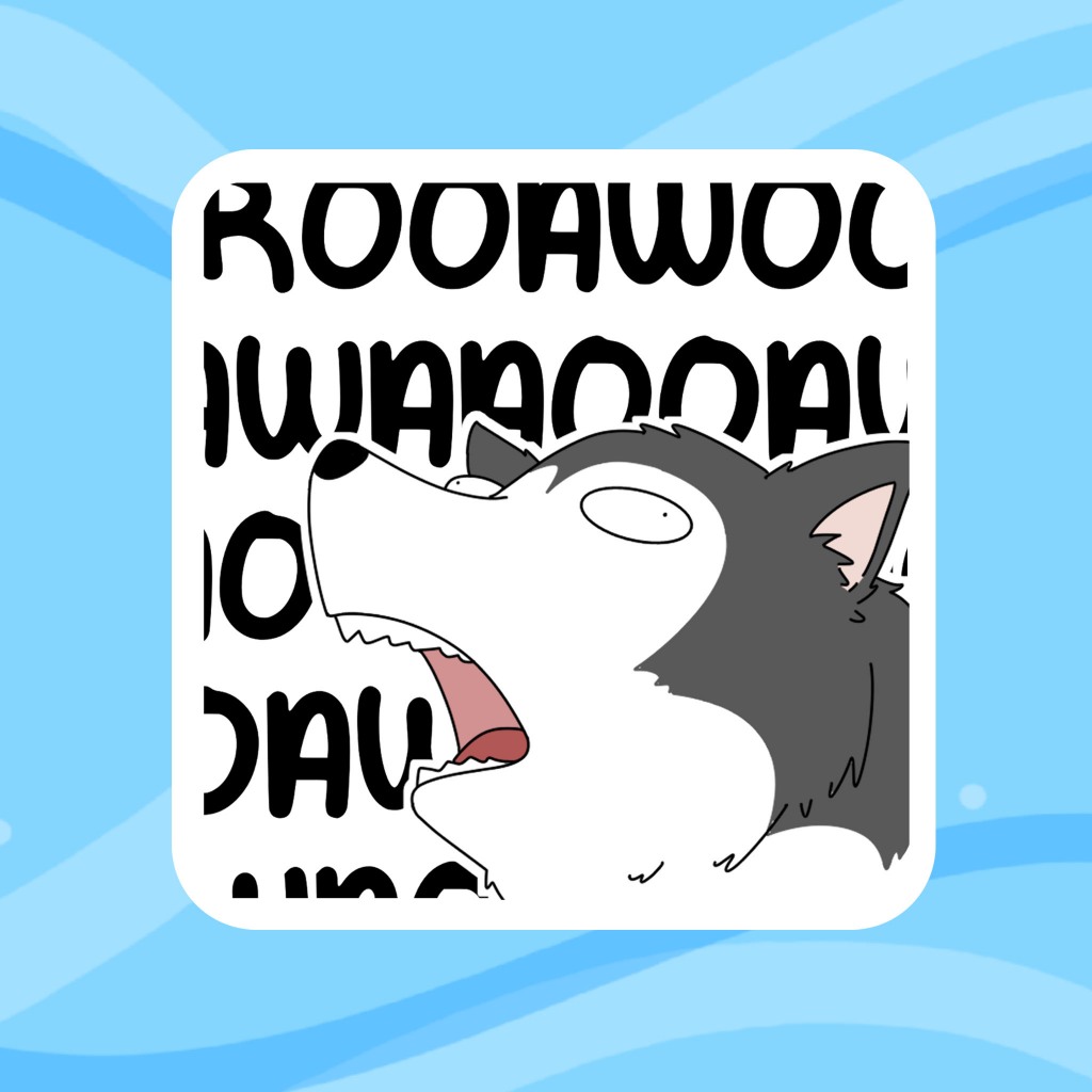 SSKAIT Husky Waterproof funny dog mood die cut sticker - Alarm | Shopee ...