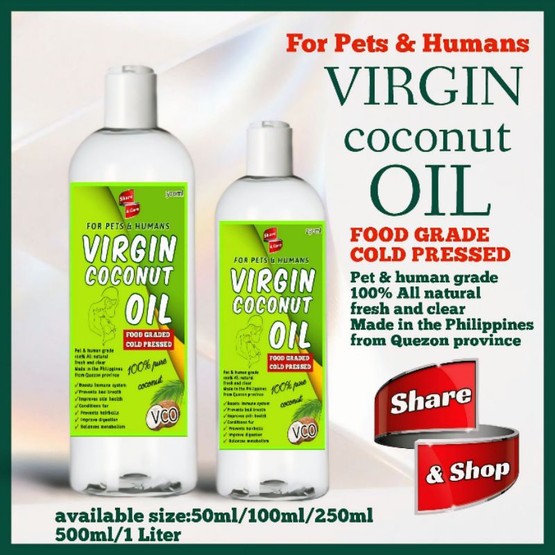 Vco virgin coconut oil cold pressed food graded share & shop | Shopee ...