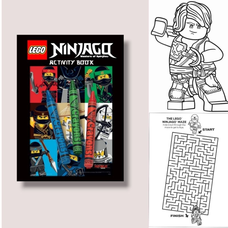 Ninjago Coloring Activity Book Birthday Party Giveaway Souvenir ...