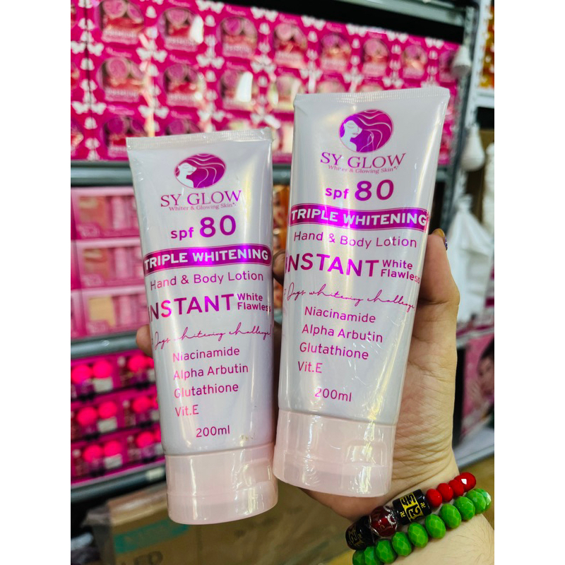 SY GLOW SPF 80 TRIPLE WHITENING LOTION | Shopee Philippines