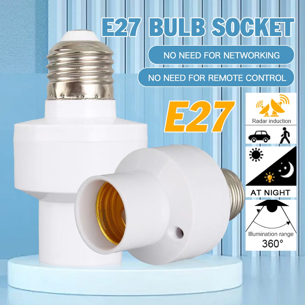 E27 Radar Sensor Lamp Holder 360 Degree Induction Motion Sensor ...