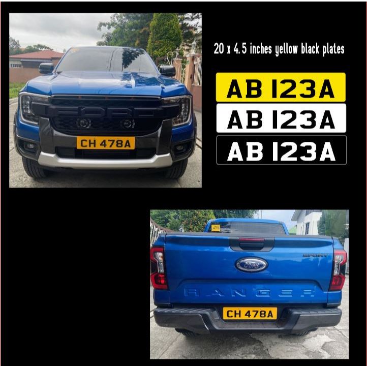 YELLOW PLATE HONGKONG STYLE CONDUCTION PLATE NUMBER TEMPORARY CAR ...