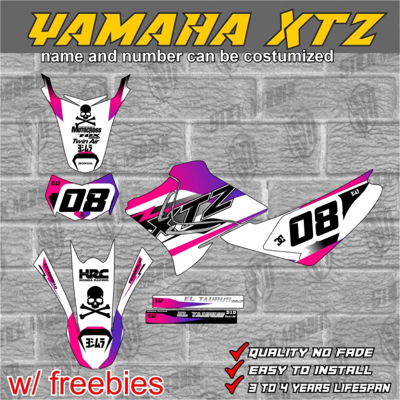 Yamaha XTZ decals stickers, laminated | Shopee Philippines