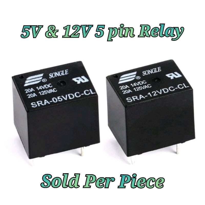 5 pin Relay 5v or 12V for DIY Project | Shopee Philippines