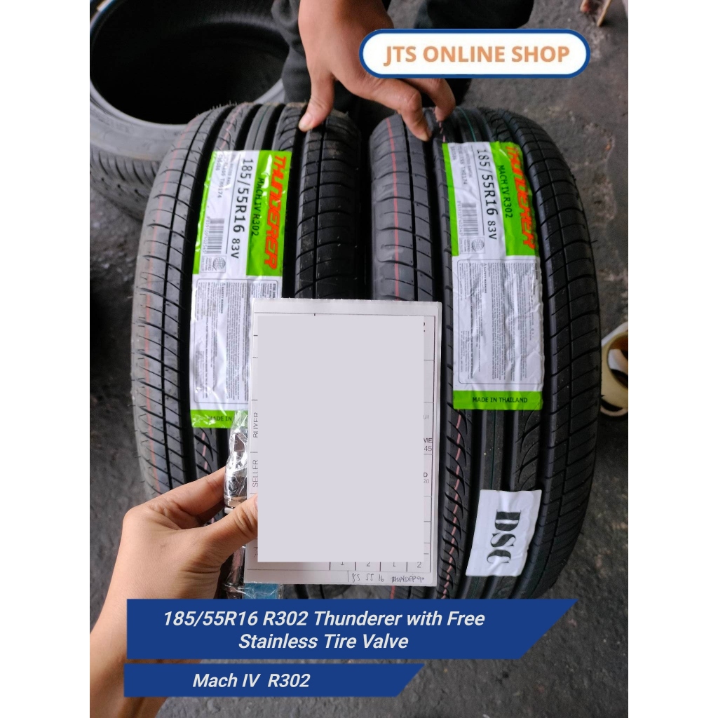 185/55R16 R302 Thunderer with Free Stainless Tire Valve 1pc only ...