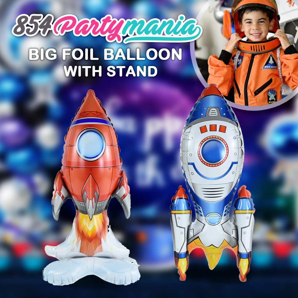 4D giant foil balloon spaceship stand alone foil balloons outer space ...