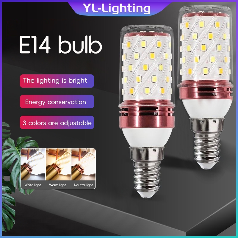 LED Light Corn Bulb Light TriColor Change light High Brightness E14 LED ...
