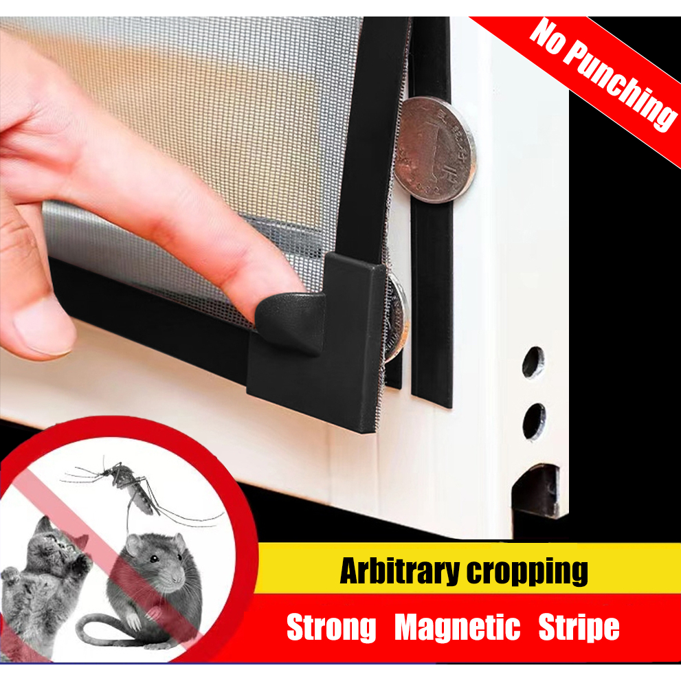 DIY Window Screen net Magnetic Screen Adjustable Screen for Window with ...