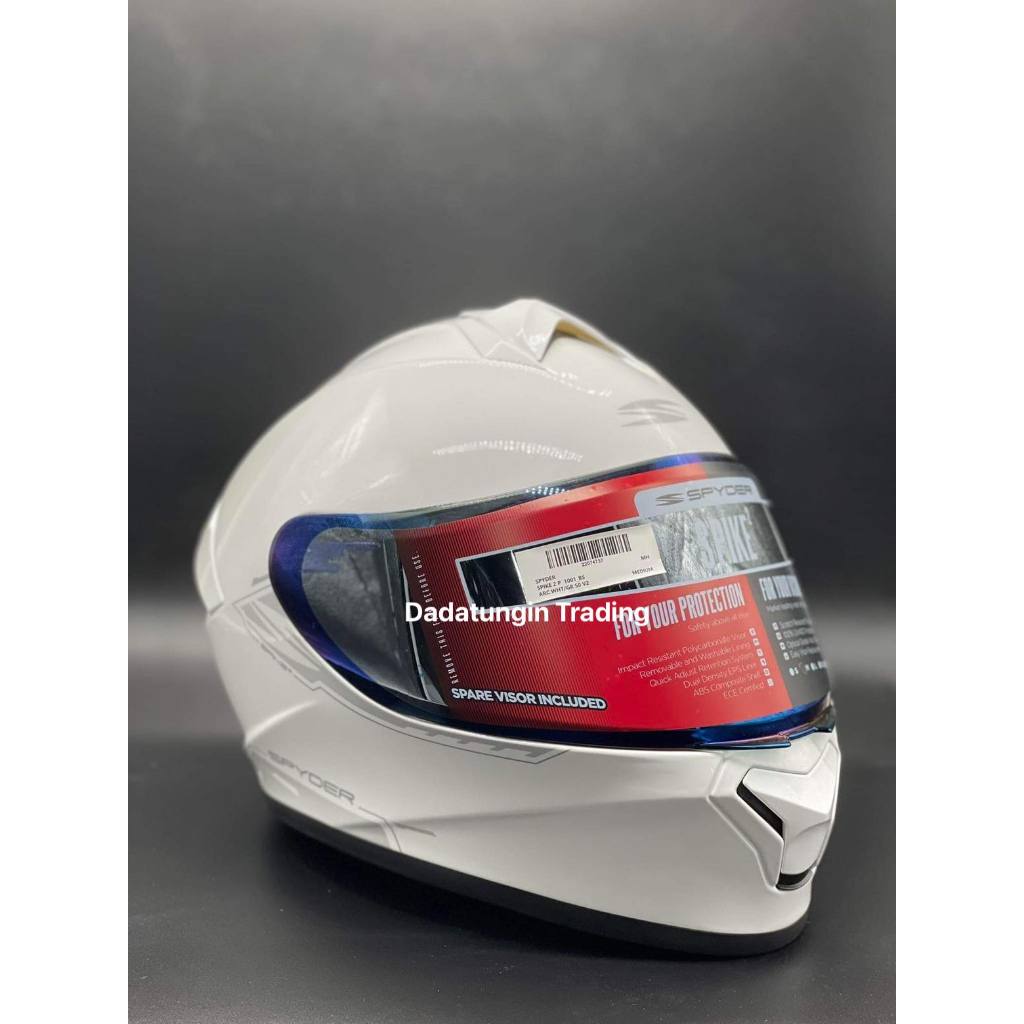 Spyder Spike 2.0 Full Face Single Visor (Gloss White, Gloss Black, Matt ...
