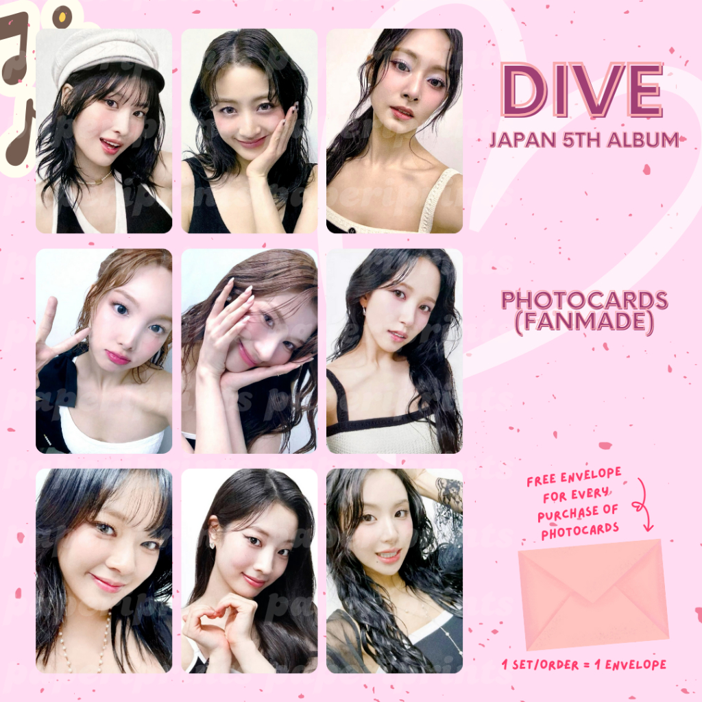 TWICE DIVE ONCE JAPAN SOLO MEMBER PHOTOCARDS FANMADE UNOFFICIAL 11PCS ...