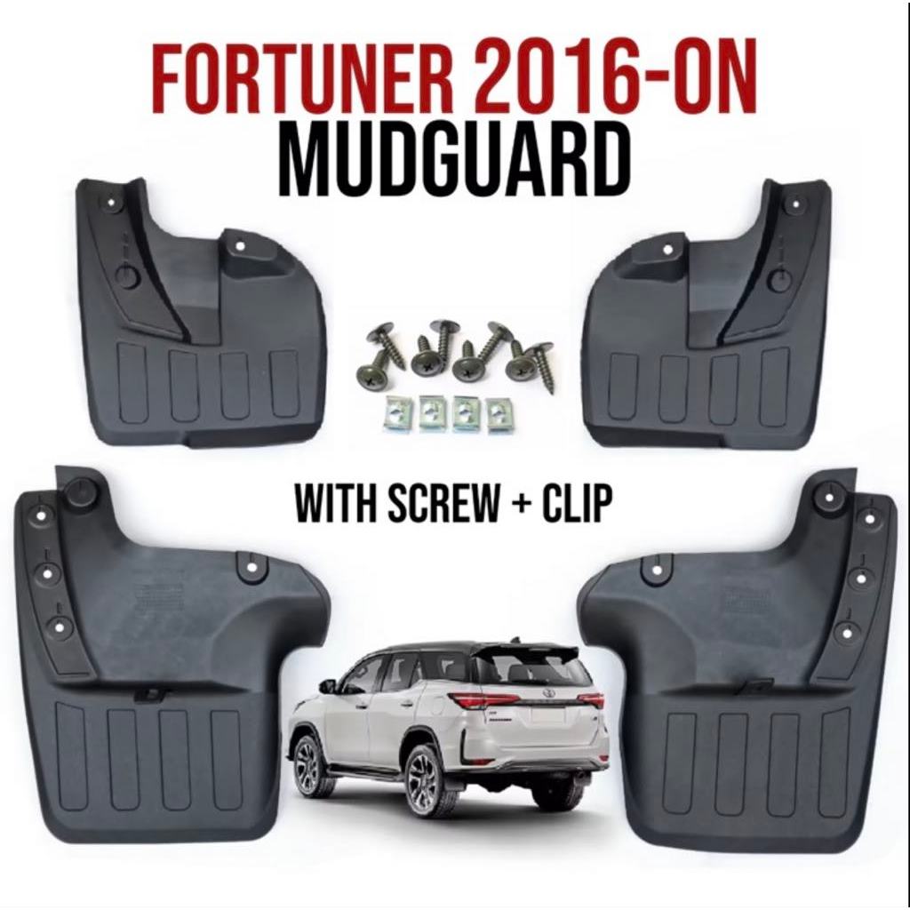 Fortuner 2016 to 2026 OEM Thailand 4pcs Mudguard / Splash Guard / mud ...