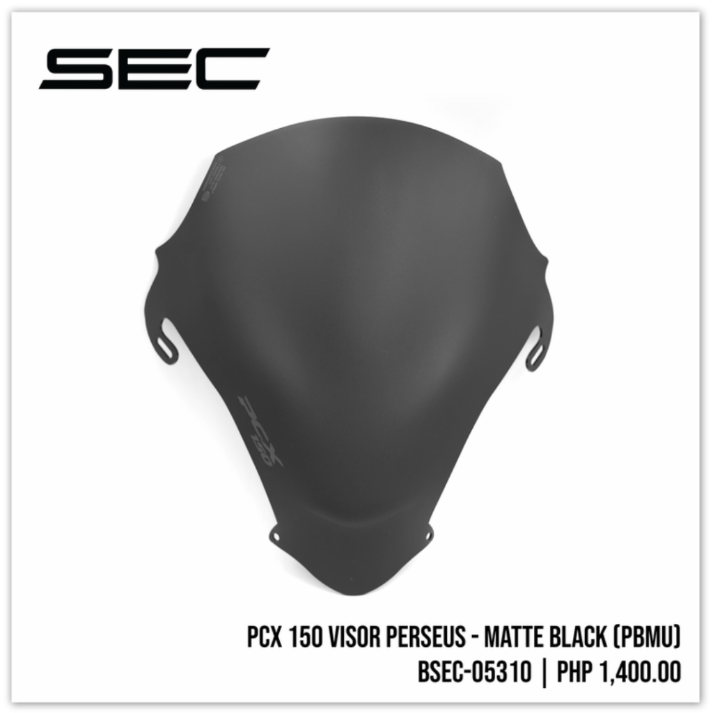 Sec Visor for Motorcycle PCX 150 Perseus - Matte Black (PBMU) (BSEC ...