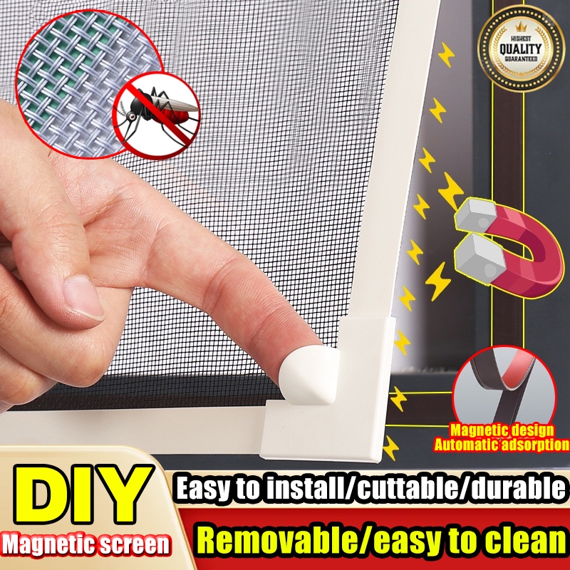 Super strong magnetic attraction DIY Magnetic Window Screen Adjustable ...