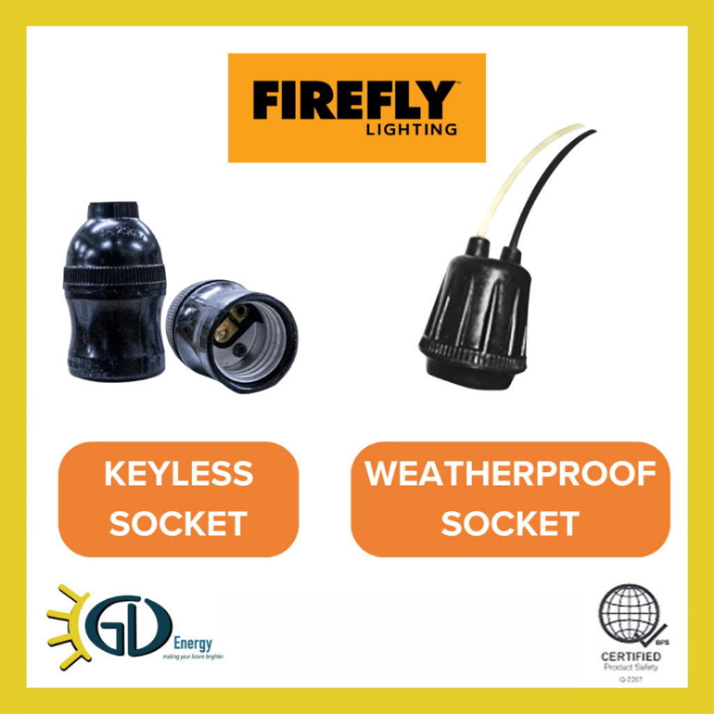 FIREFLY Receptacle Keyless Weatherproof Rubber socket | Shopee Philippines