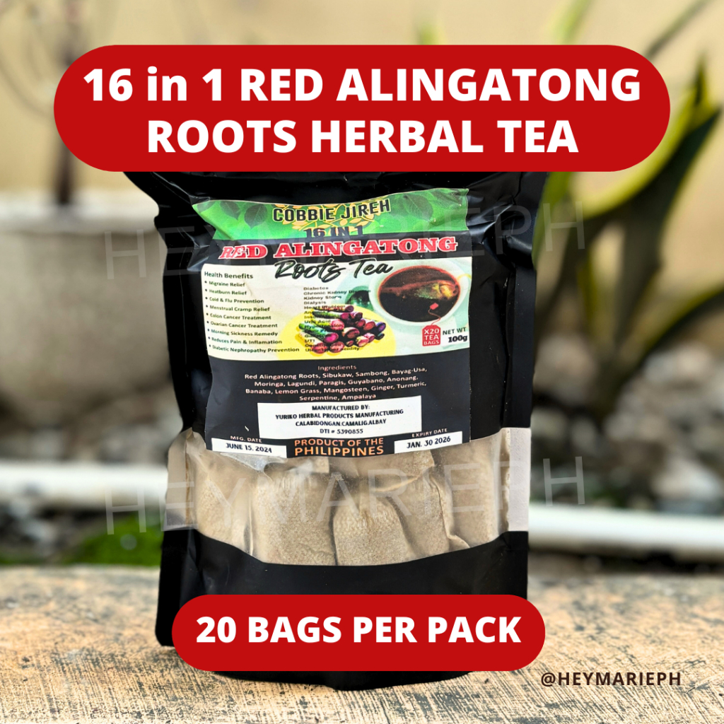 16 in 1 Albay Organic Red Alingatong Natural Roots Herbal Tea 20 bags ...