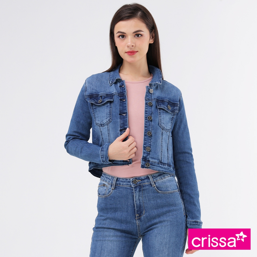 Crissa Denim Cropped Jacket CLT30-0148 | Shopee Philippines