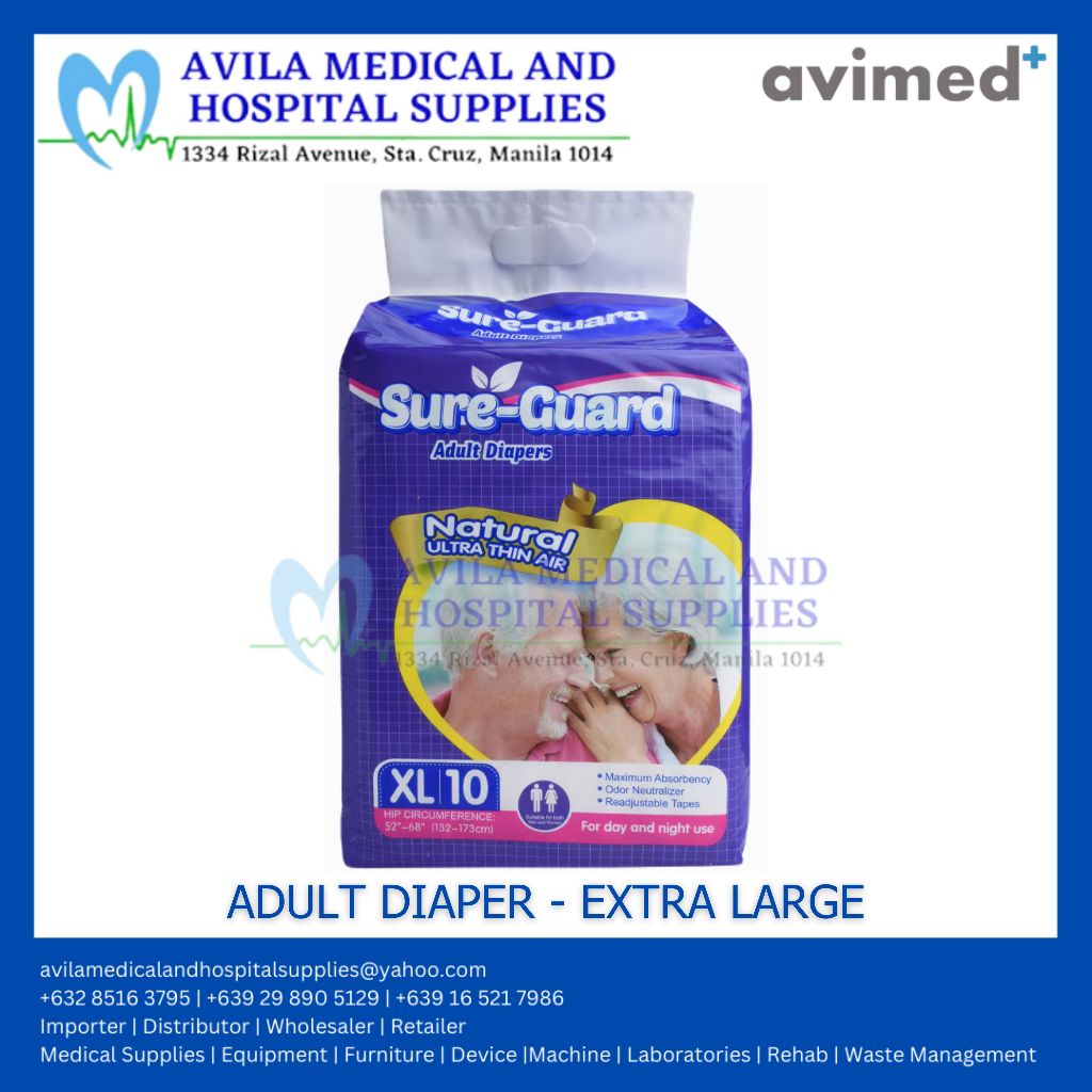 SURE-GUARD Adult Tape Diaper XL (10's) | Shopee Philippines
