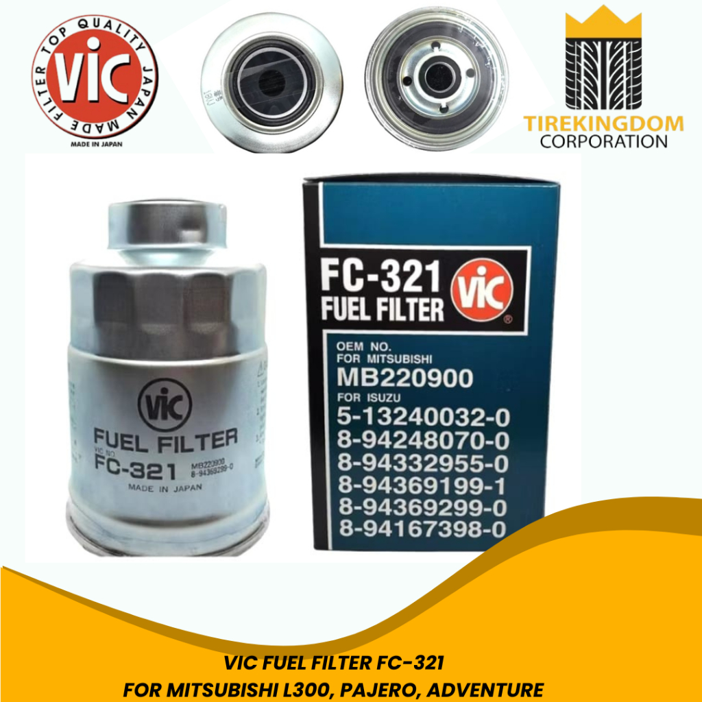 Vic Fuel Filter FC-321 for MITSUBISHI (4D56), L200/L300/ADVENTURE ...
