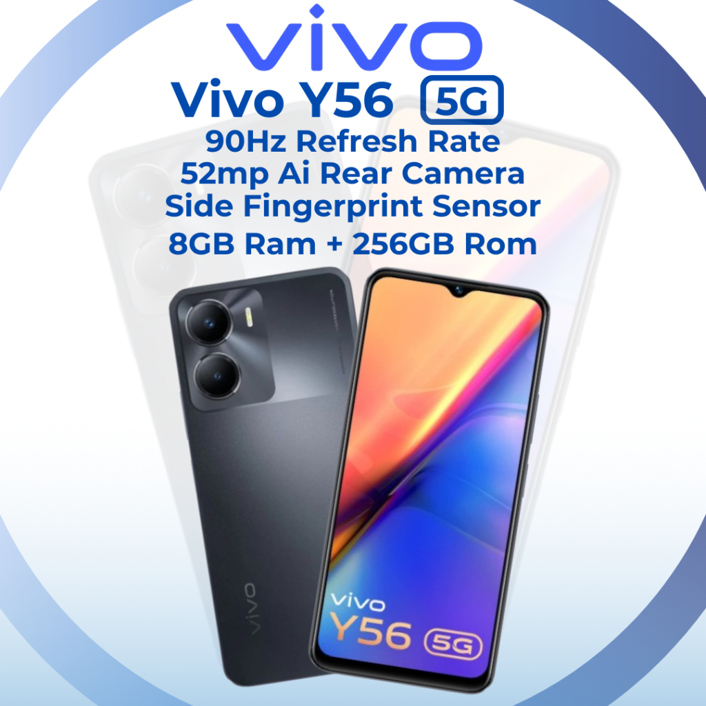 𝐕𝐈𝐕𝐎 Y56 5G Smartphone [ 5000mAh Battery LIfe | 6.58 Inch LCD Screen ...