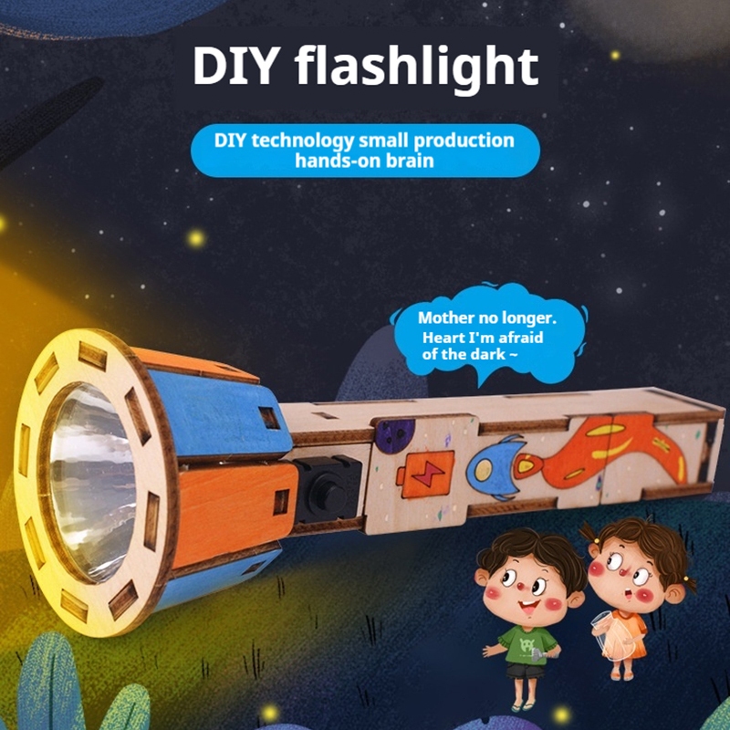 DIY Flashlight Science Kit Self-made Handcrafted Assembly Electrical ...