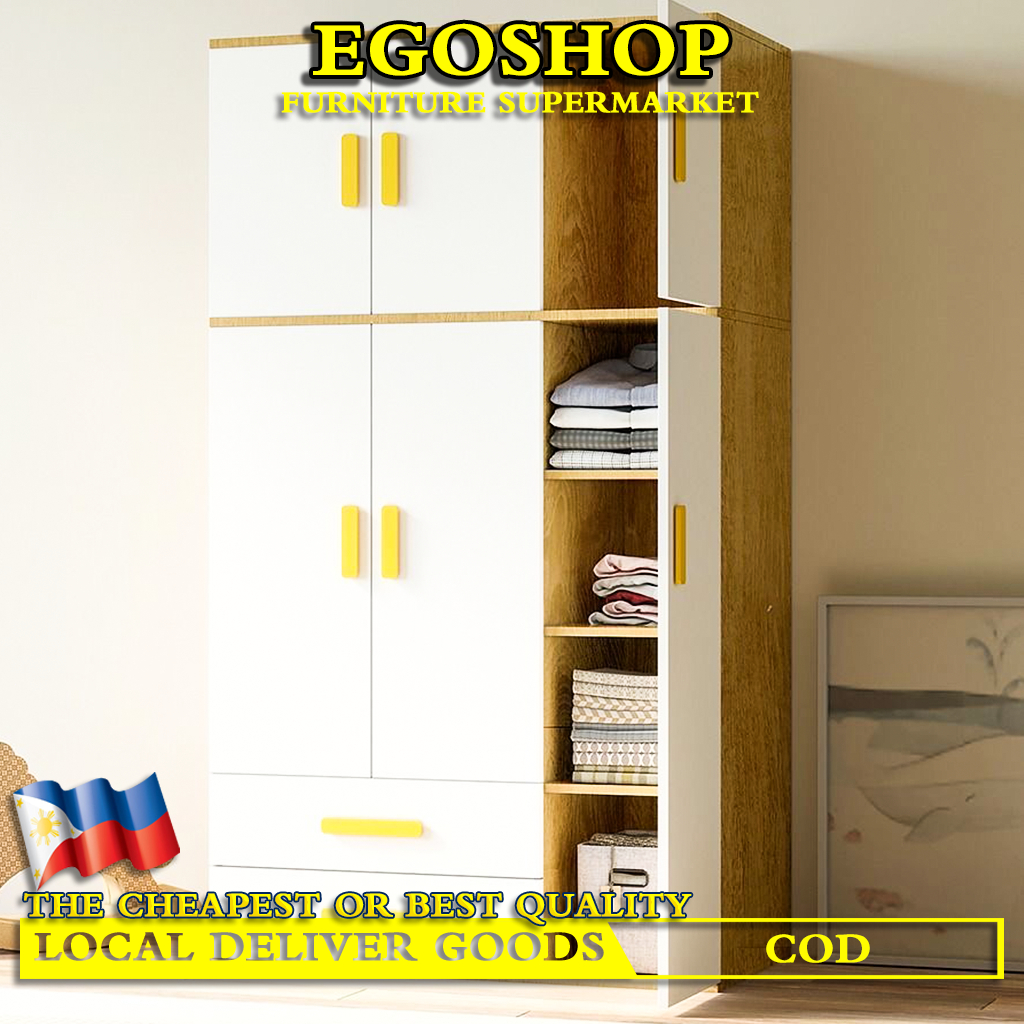 (COD)180CM minimalist family bedroom storage wardrobe with drawers ...