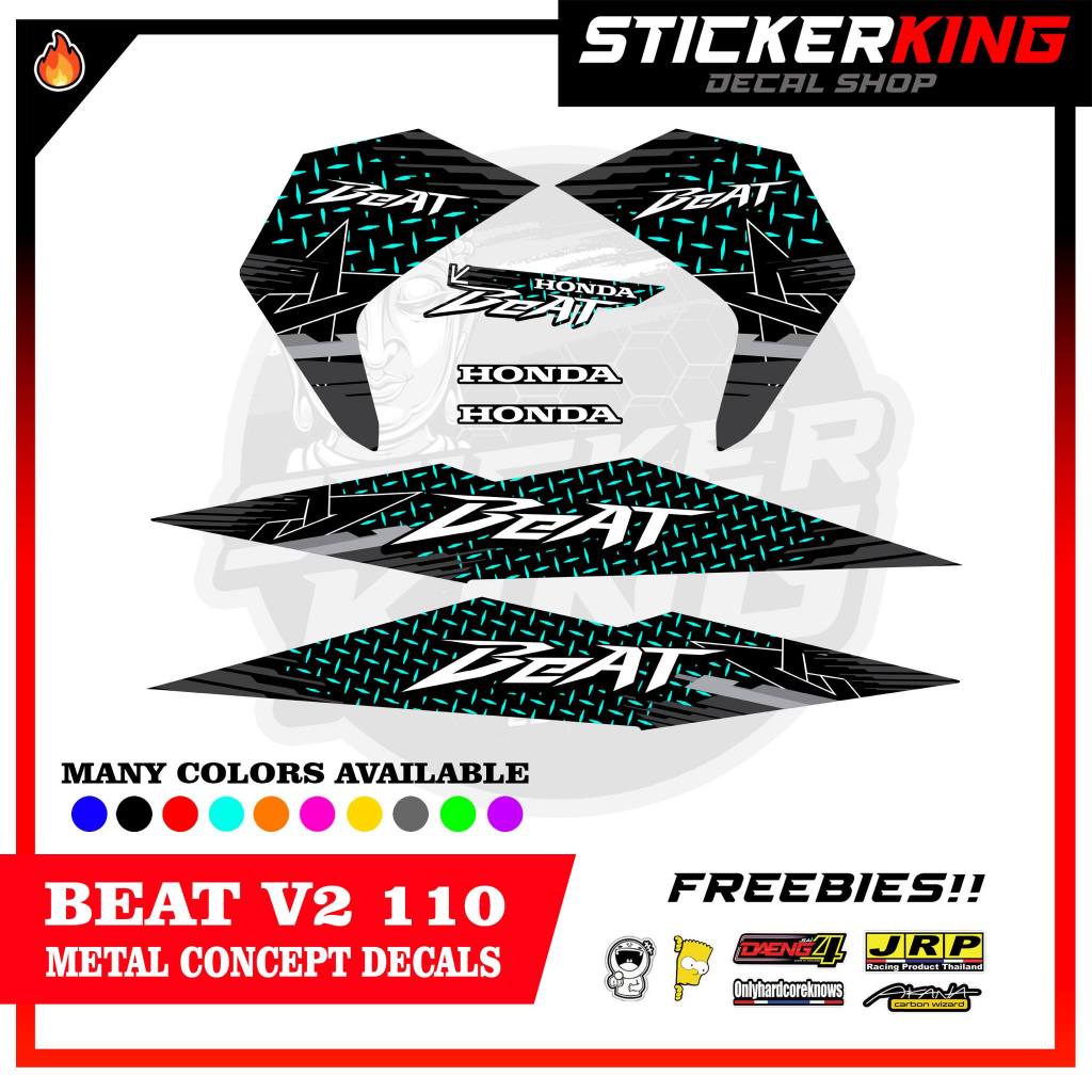 BEAT V2 110 METAL CONCEPT WITH FREEBIES LAMINATED QUALITY PRINT THAI ...