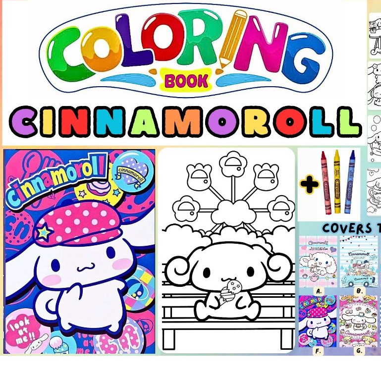 CINNAMOROLL COLORING ACTIVITY BOOK – FUN & EDUCATIONAL GIFT, BIRTHDAY ...