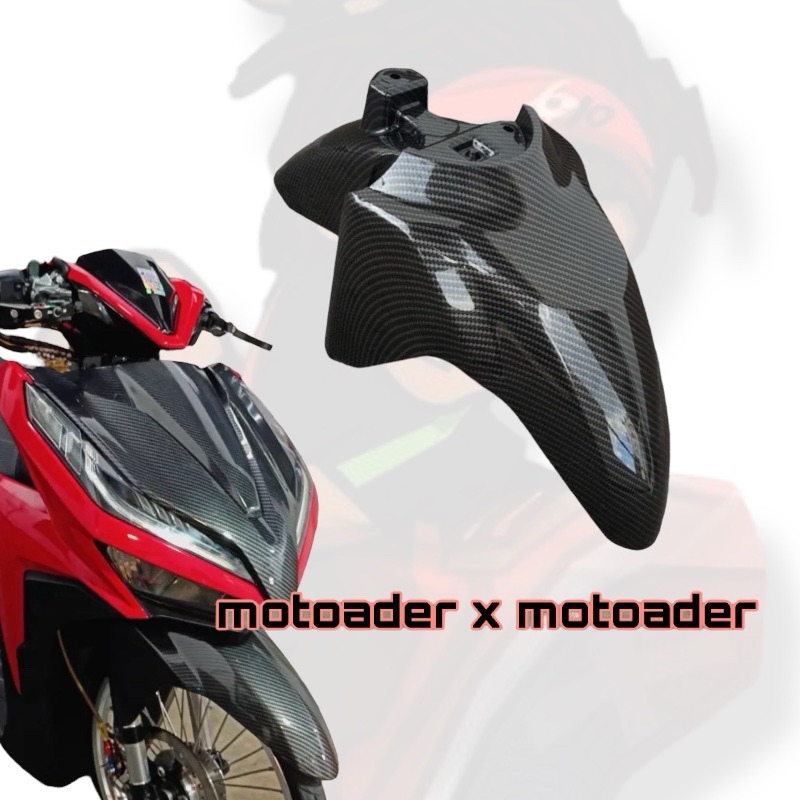 (Rinj Carbon)Honda Click Front fender v2 v3 Honda Click Carbon hydrotip ...