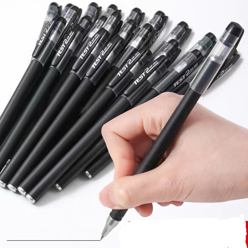 10pcs/pack pen Gel Pen Students Carbon Pen Black ballpen sign Pen 0.5 ...
