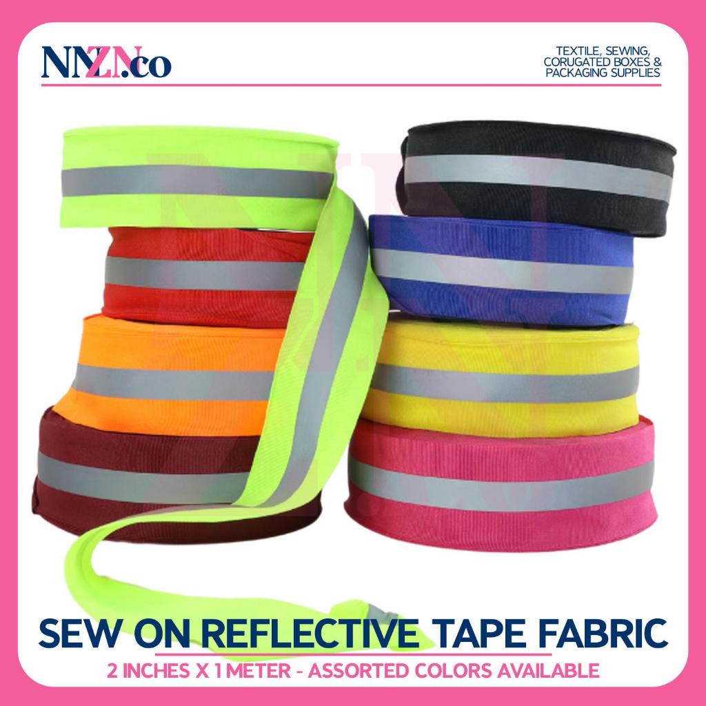 NNZN Reflective Tape Strip Sew-On Fabric 2 Inches by 1 Meter | Shopee ...
