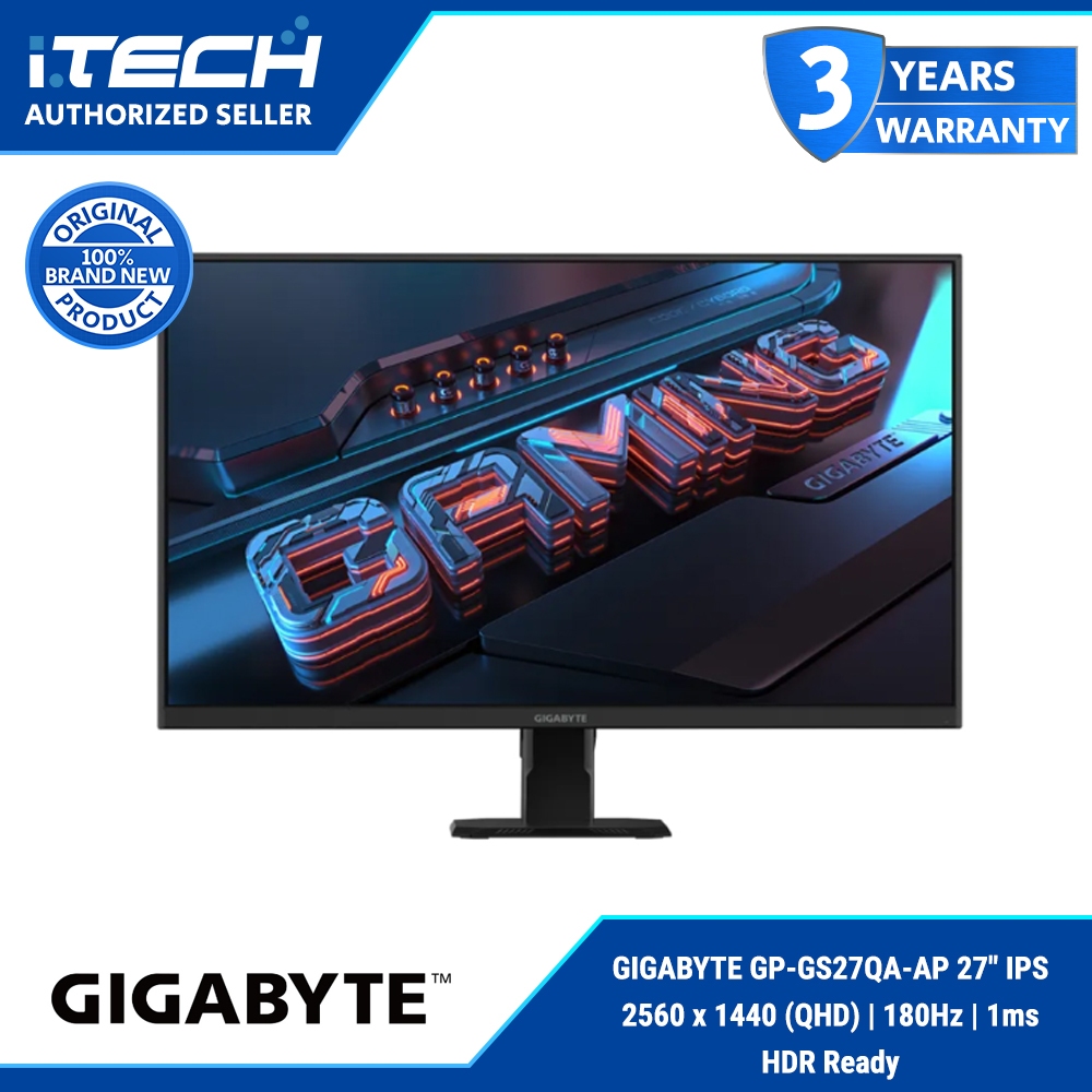 GIGABYTE GP-GS27QA-AP 27inches IPS Gaming Monitor | 2560 x 1440 (QHD ...