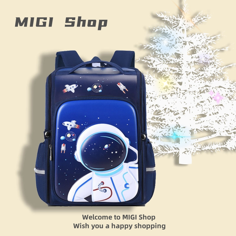 School Bag For Kids Boy 3D Astronaut Ridge Protection Backpack 1-6 ...