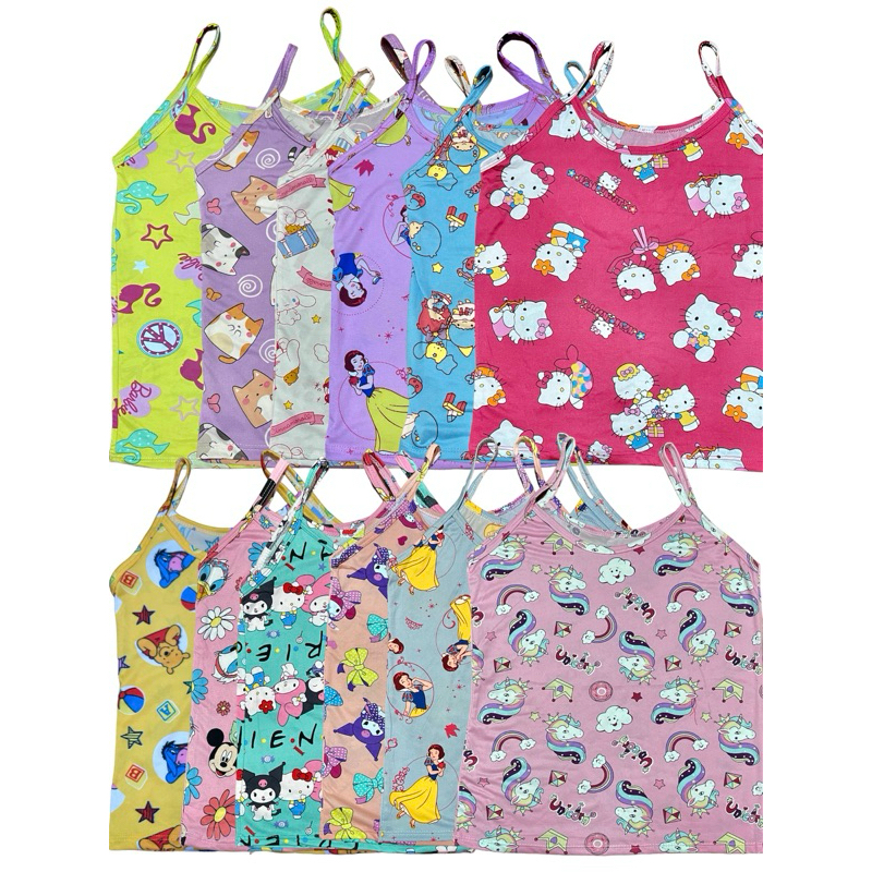 3/6 PIECES SPAGHETTI SANDO FOR GIRLS 3-12 YEARS OLD | Shopee Philippines