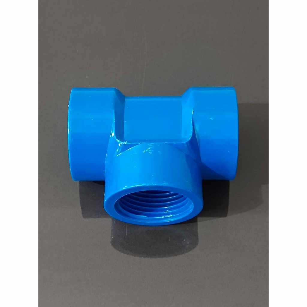 PVC BLUE FULL THREAD TEE | WATERLINE FITTING SIZES 1/2 (20MM) 3/4"(25MM ...