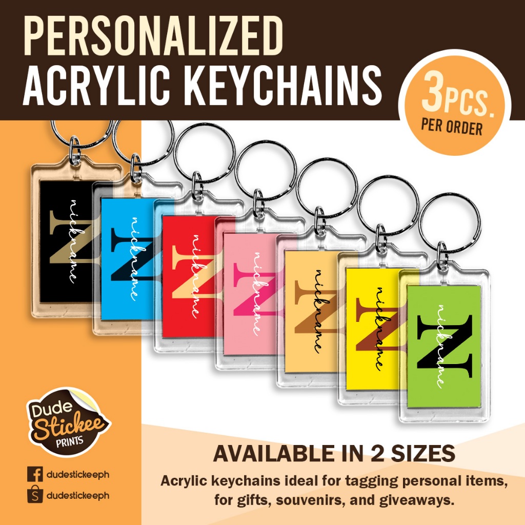 PERSONALIZED ACRYLIC KEYCHAINS (INITIAL+NAME) | Shopee Philippines