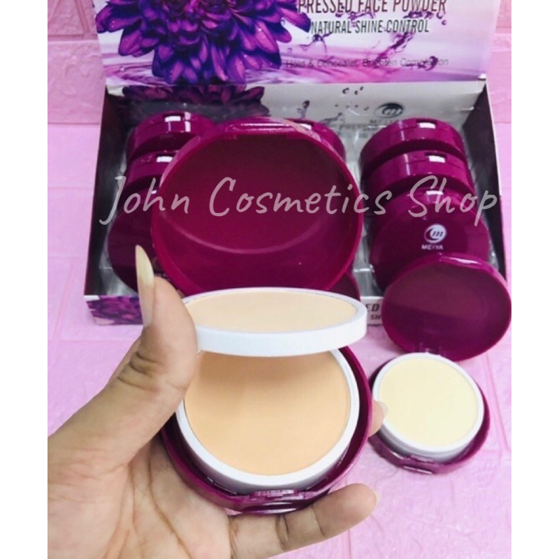 2in 1 Meiya CC Pressed Face Powder Natural Shine Control Make Up Powder ...