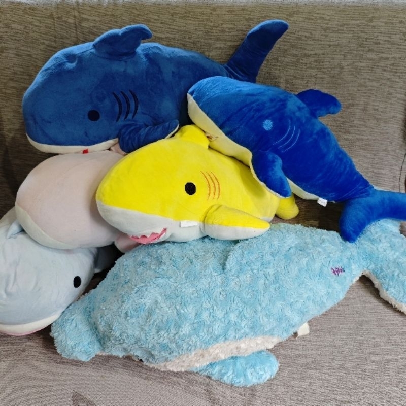 Shark Whale Dolpin Huggable Pet Stuffed toys preloved | Shopee Philippines