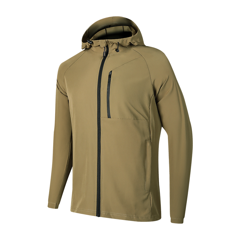 8907# Men's Dri-Fit Taslan Outdoor Sports Hoodie Jacket Windproof Sun ...