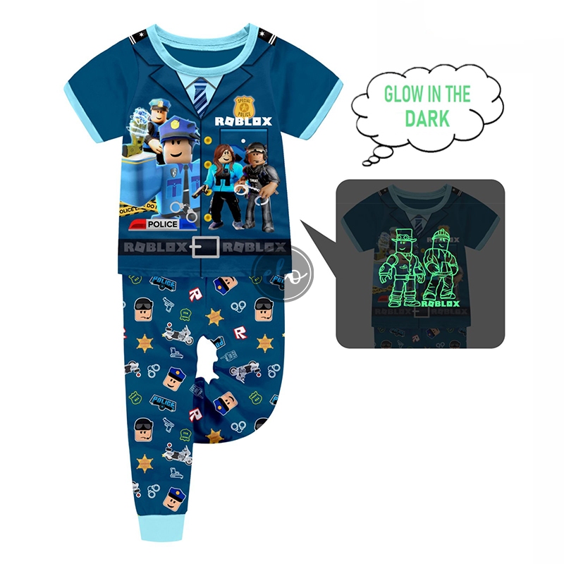 GLOW in the DARK Pajama Set for Kids Roblox Shortsleeves Pajamas Set ...